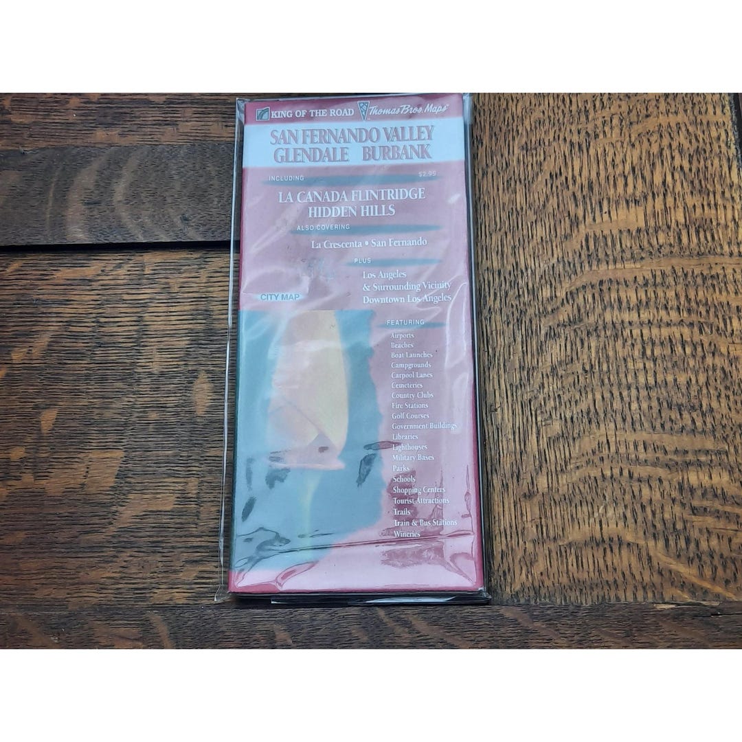 Vintage Thomas Bros Maps La Canada Flintridge San Fernando Valley ...