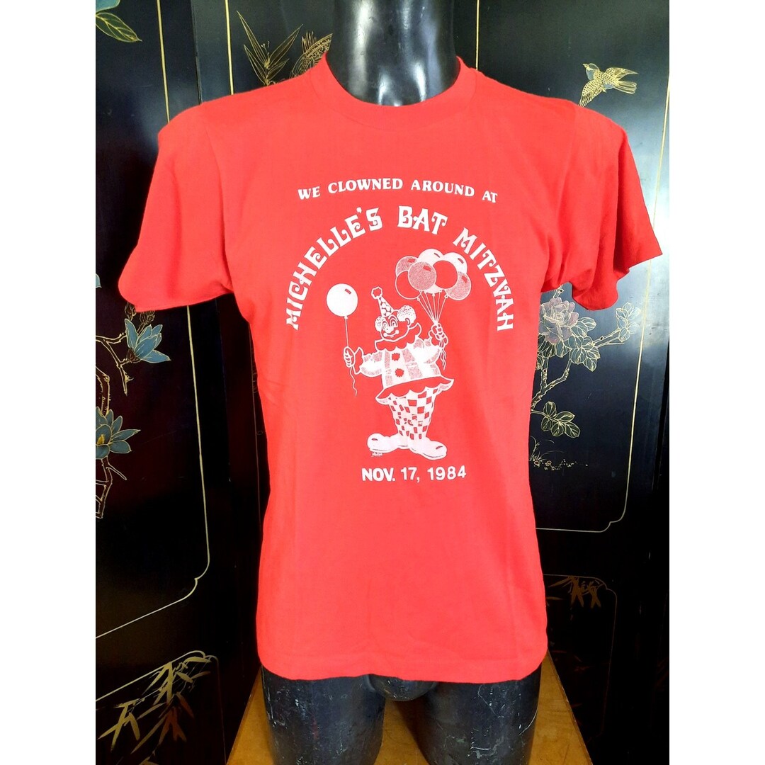 Vintage 1984 Michelle's Bat Mitzvah Killer Clown Single Stitched T ...
