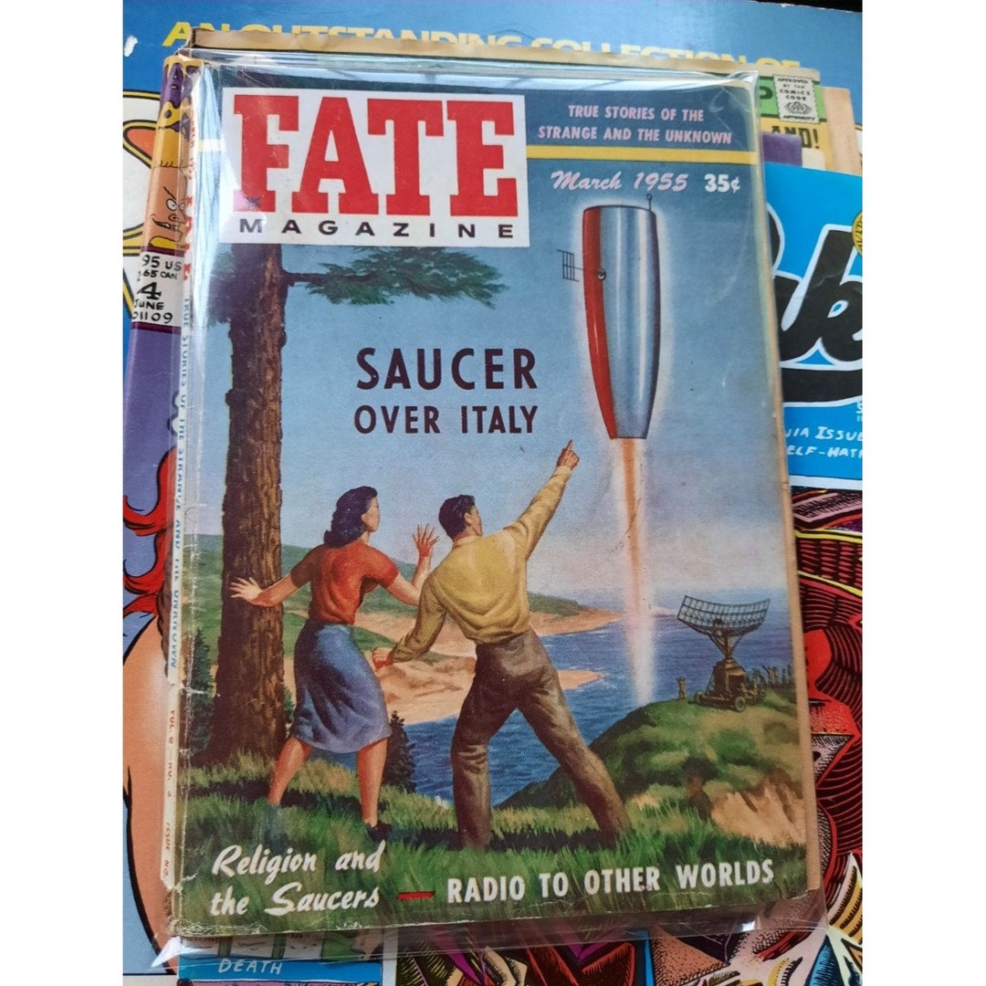 Vintage Magazine Fate Magazine Saucer Over Italy March 1955 Vol 8 No 3 ...
