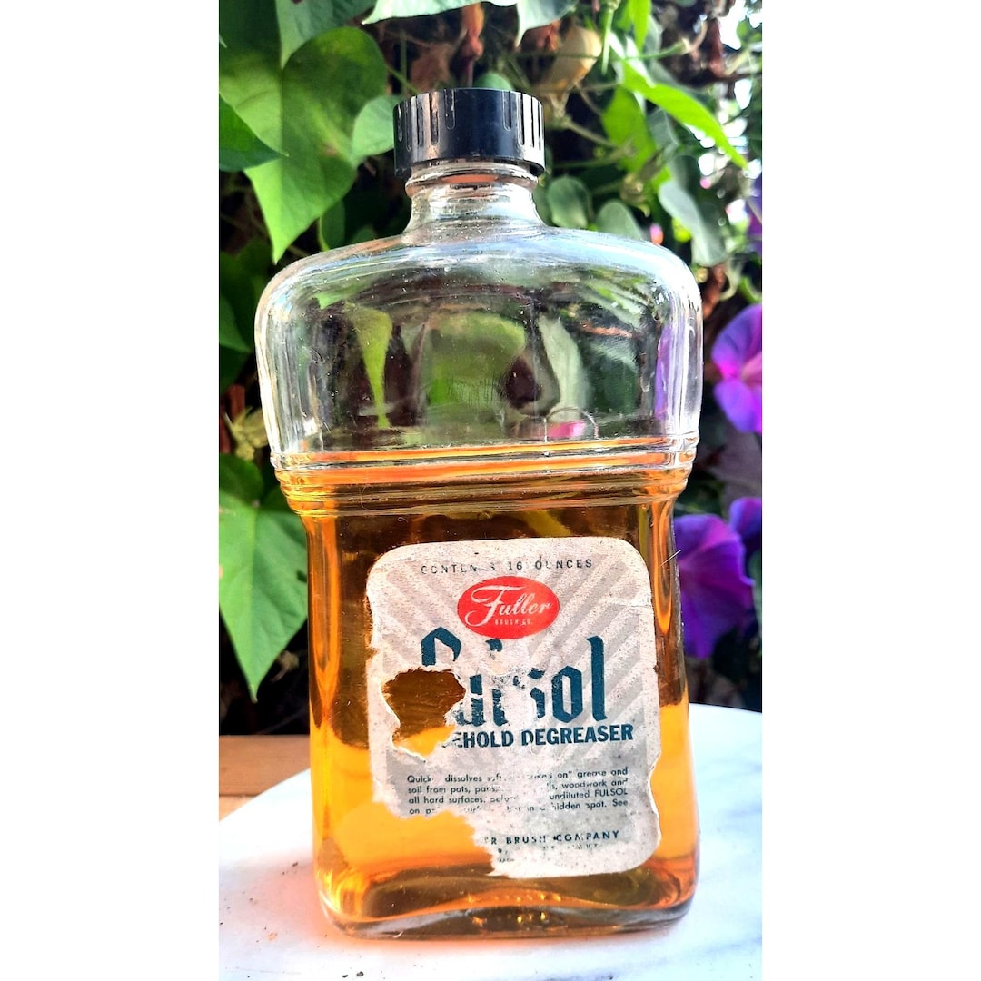 Vintage Fuller Brush Co Fulsol Household Degreaser Glass Bottle 1950s ...