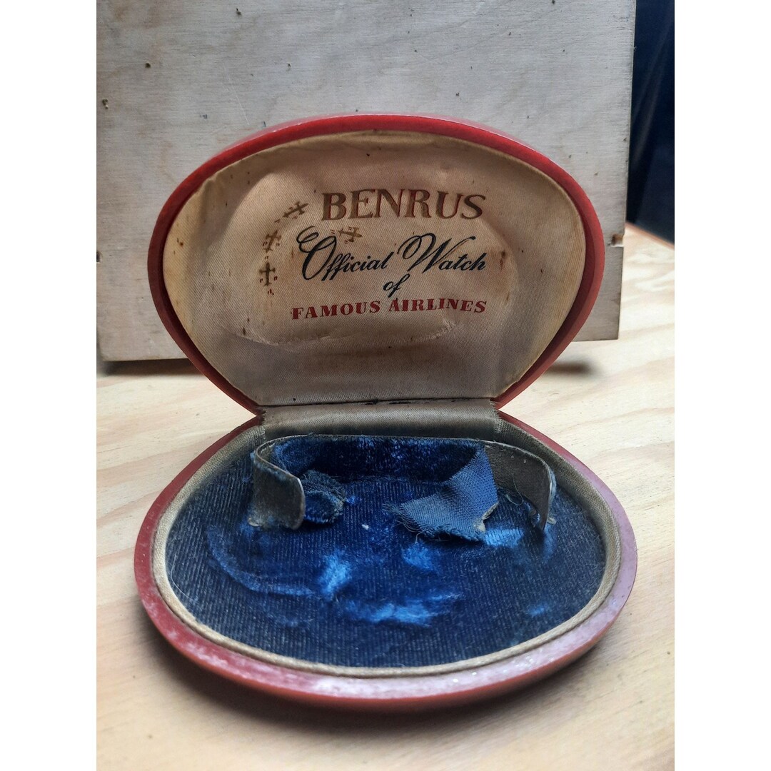 Vintage Benrus Official Watch of Famous Airlines Watch Case Large ...