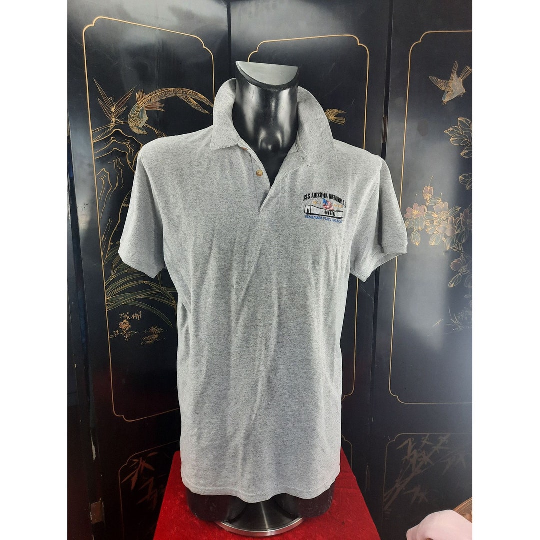 Vintage Pearl Harbor USS Arizona Memorial Mens Polo 2XL Shirt ...