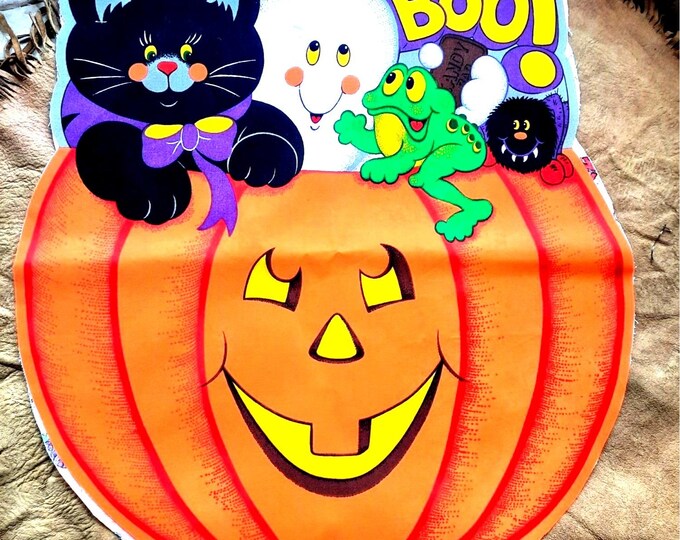 Vintage Cranston Print Works Pumpkin Pals Pumpkin Trick or Treat Bag ...