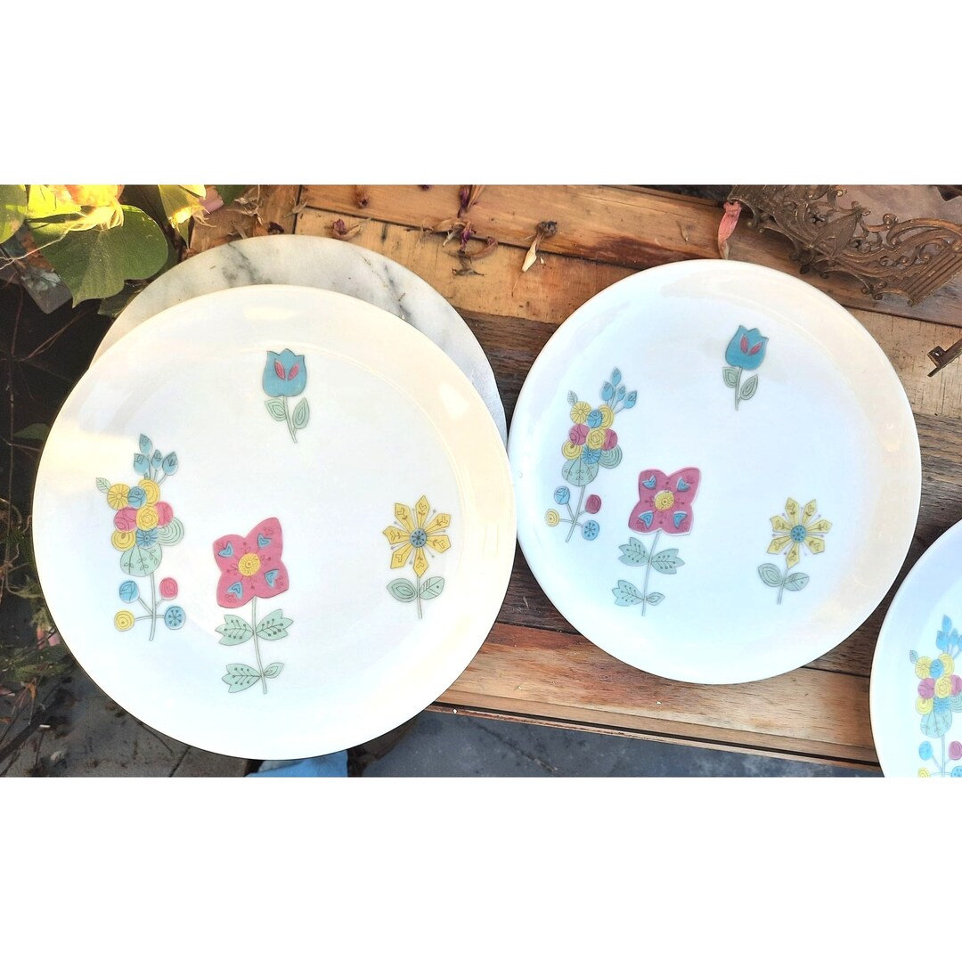 Vintage Arlen Fine China Seyei Japan Comet 1576 Abstract Floral ...