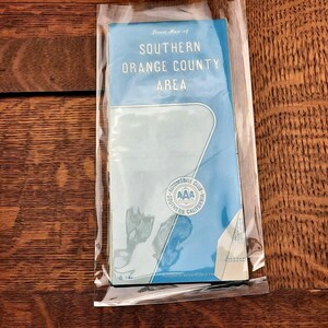 Vintage AAA Tourist Street Map of Southern Orange County Area 1984 - Etsy