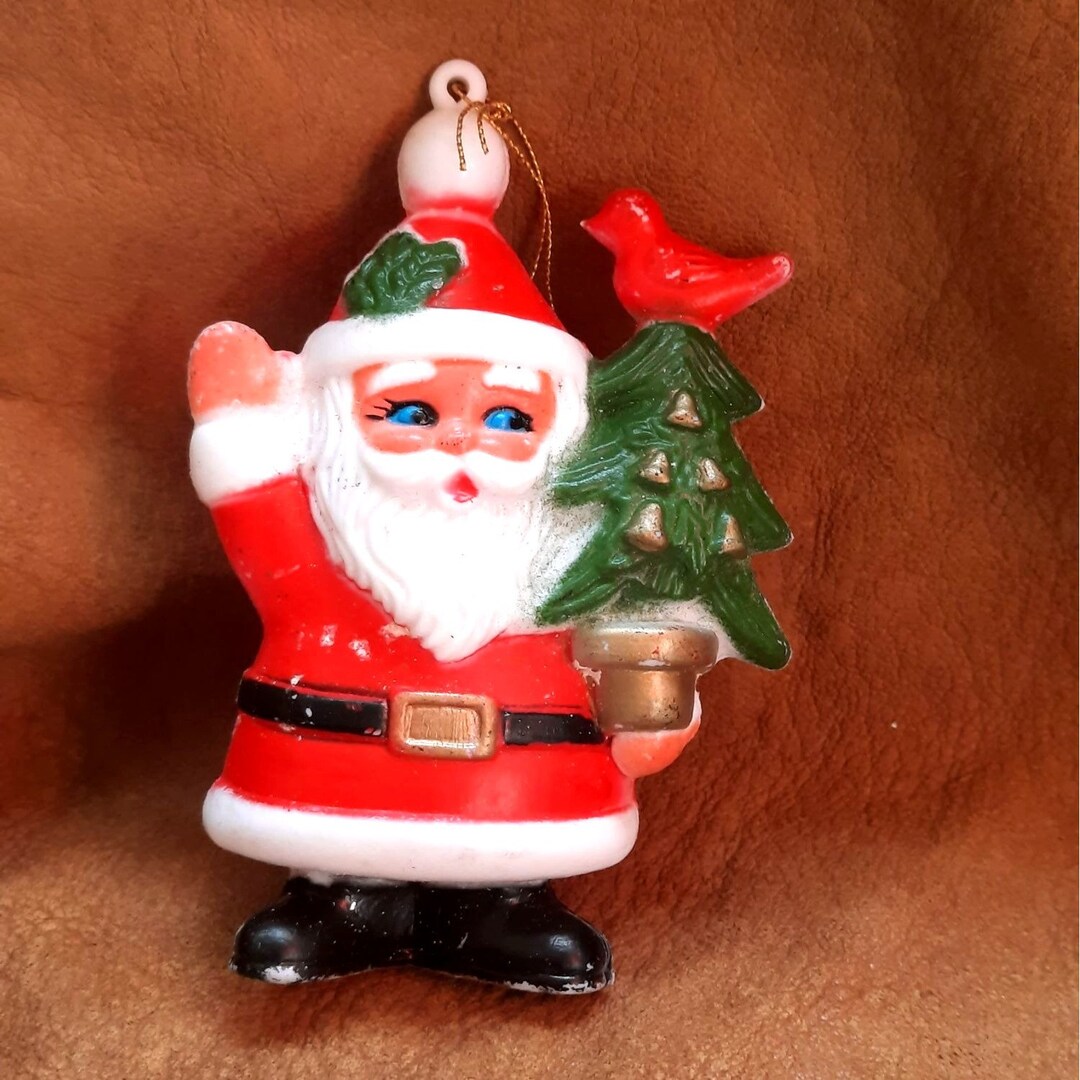 Vintage Blow Molded Santa Claus Holding Partridge in a Pear Tree ...
