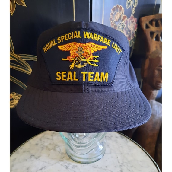 Vintage USMC Military Service Hat Naval Special Warfa… - Gem