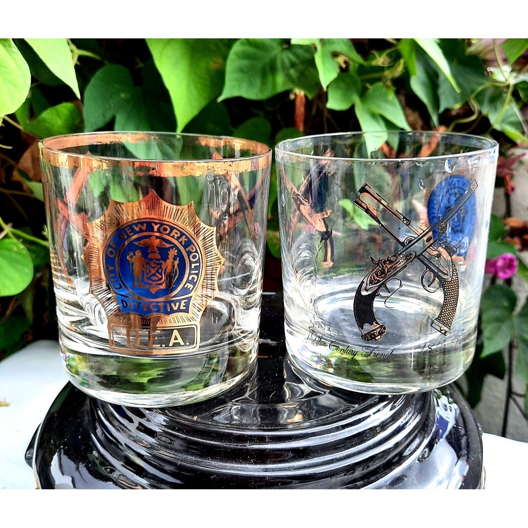 Vintage Barware NYPD Detective Shield Harper's Ferry 1776 Antique Gun ...