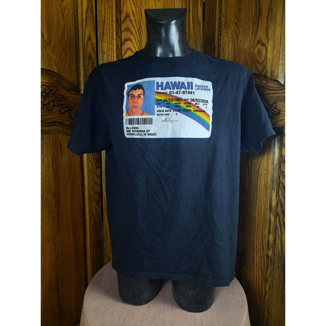 Superbad Mclovin ID Mens XL Tshirt Black Ripple Junction - Etsy