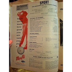 Vintage Sports Magazine SPORT Sept 1957 Vol 24 No 3 - Etsy