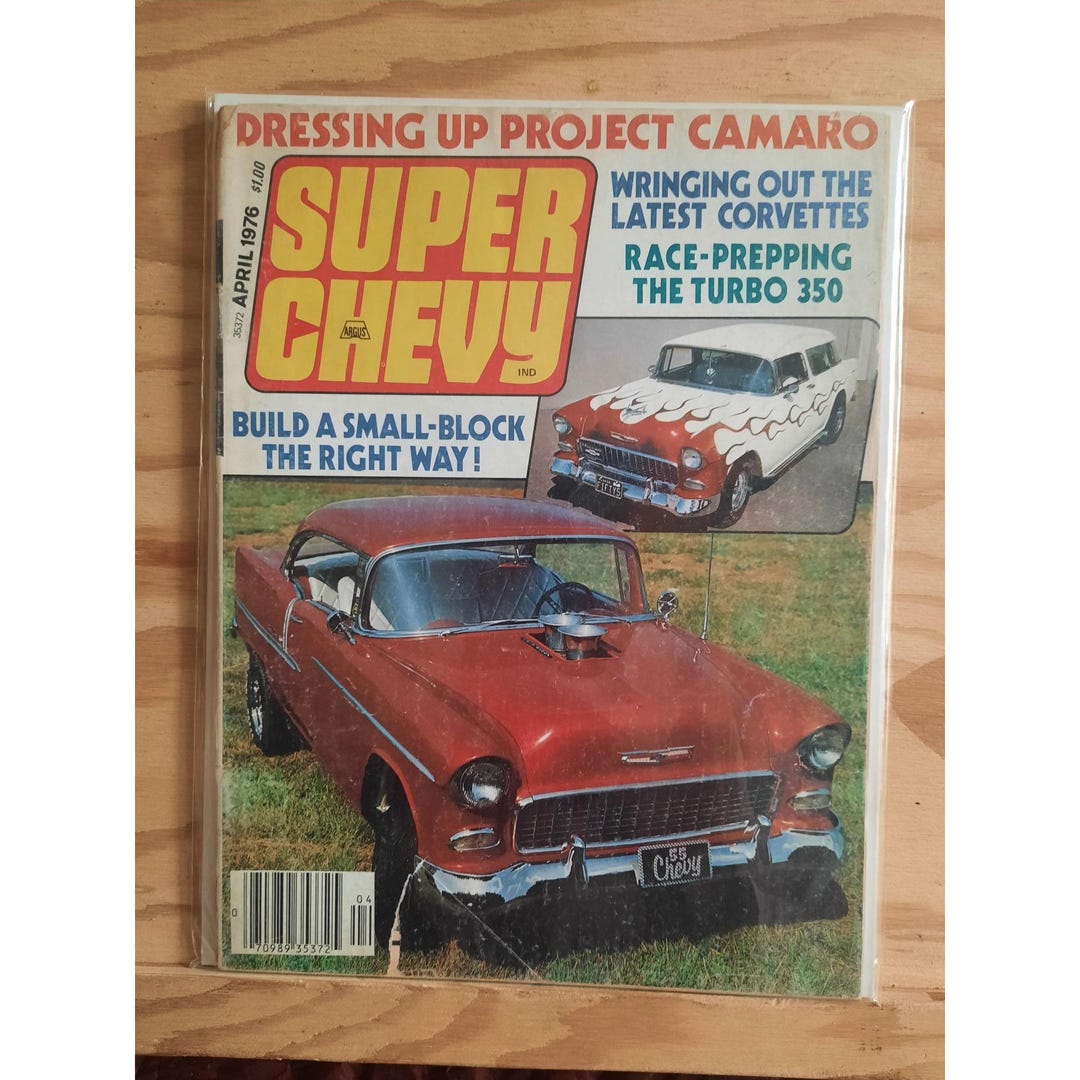 Super Chevy Vintage Car Magazine April 1976 Argus Original Production ...