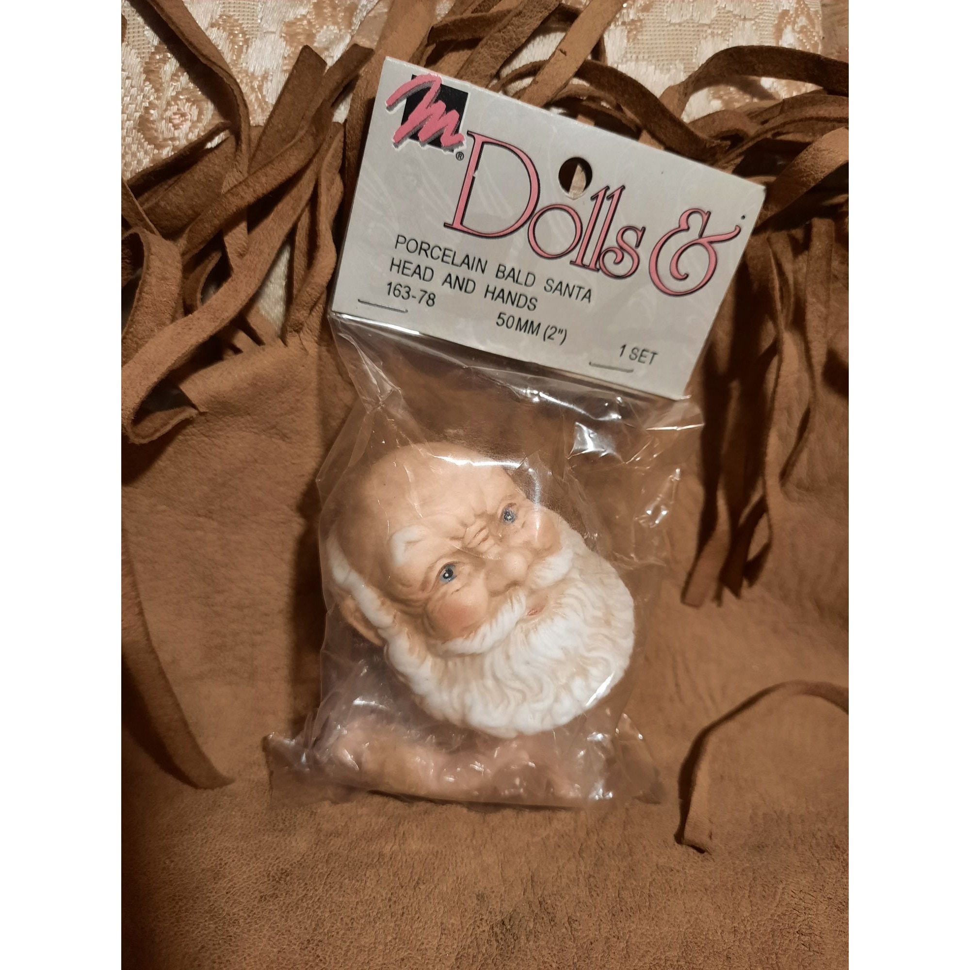 Vintage Dolls & Brand Porcelain Bald Head Santa Head and Hands 3 Pc Set ...