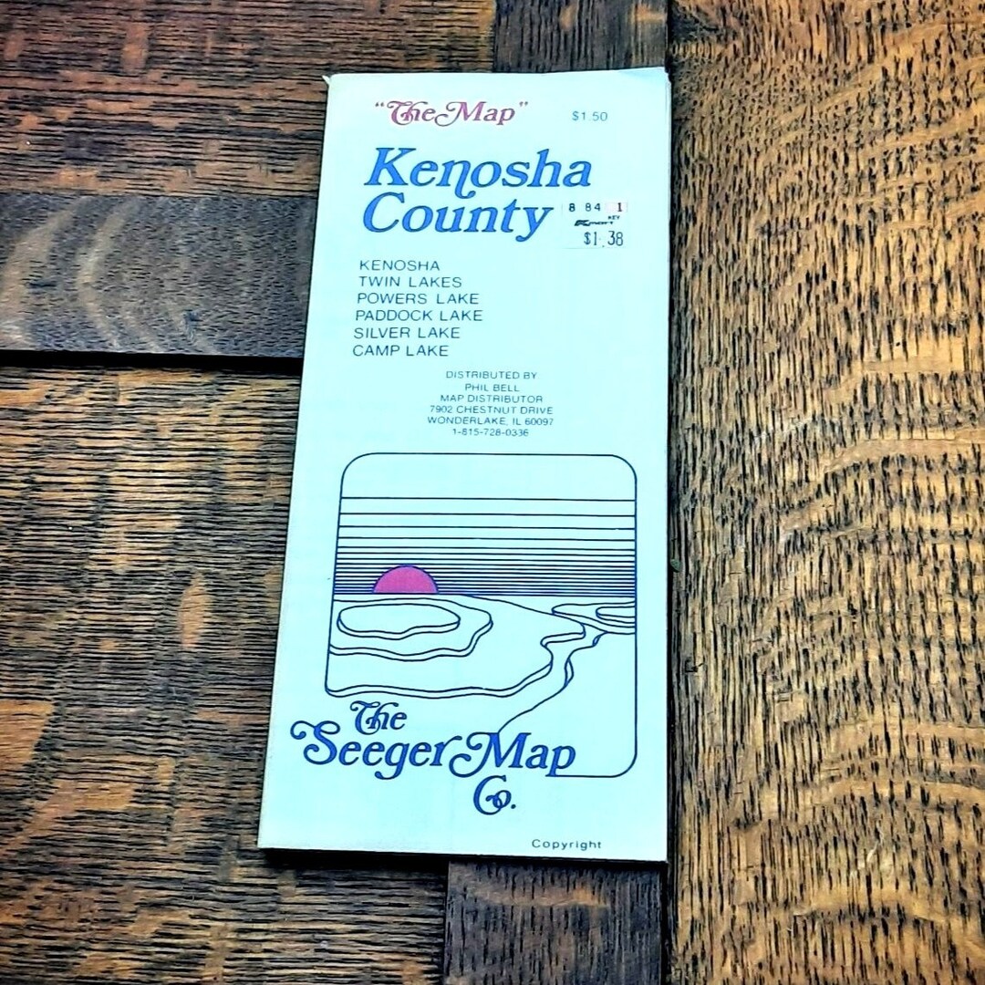 Vintage Kmart the Map of Kenosha County the Seeger Map Co. - Etsy