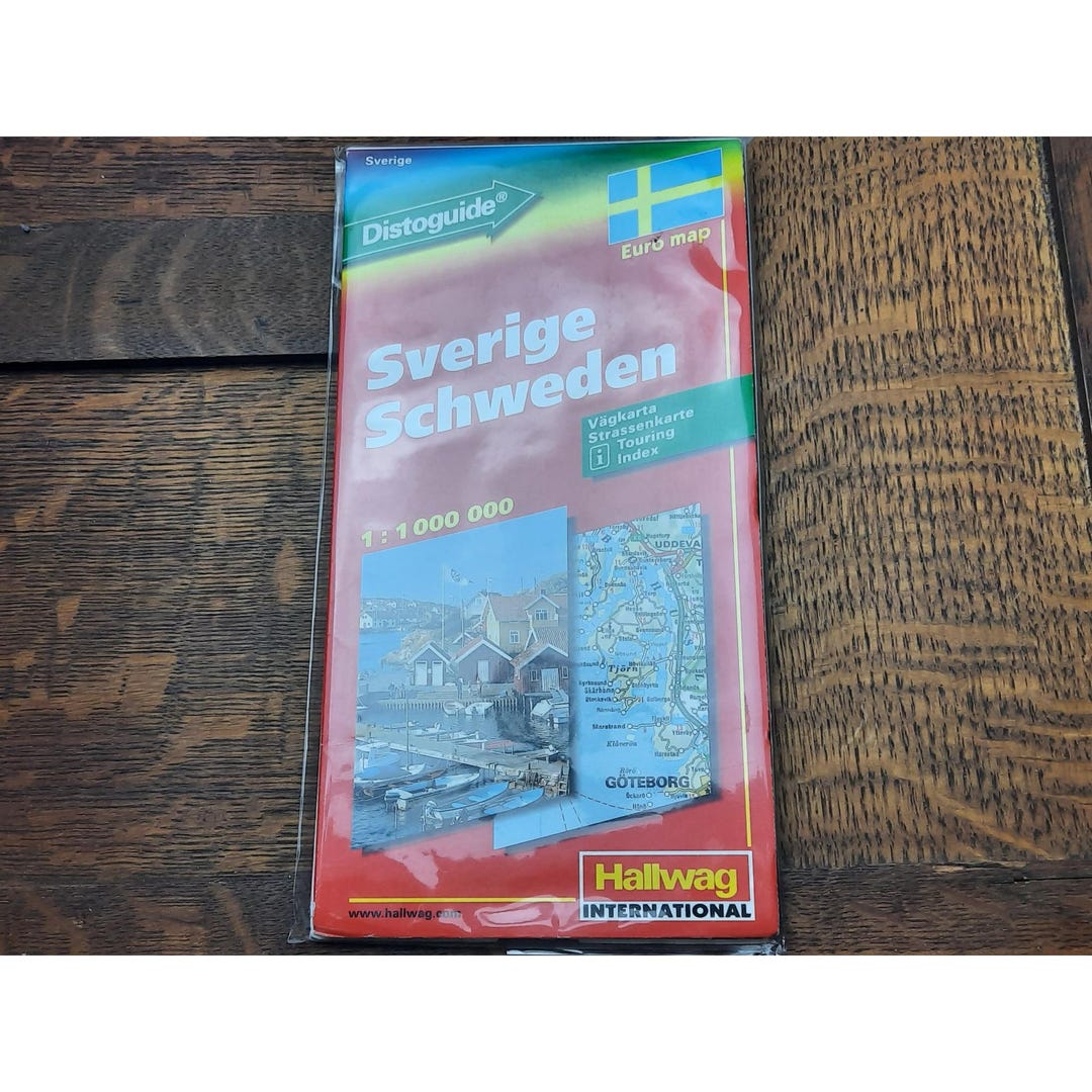 Sweden Touring Index Road Map by Hallwag International 2016 - Etsy