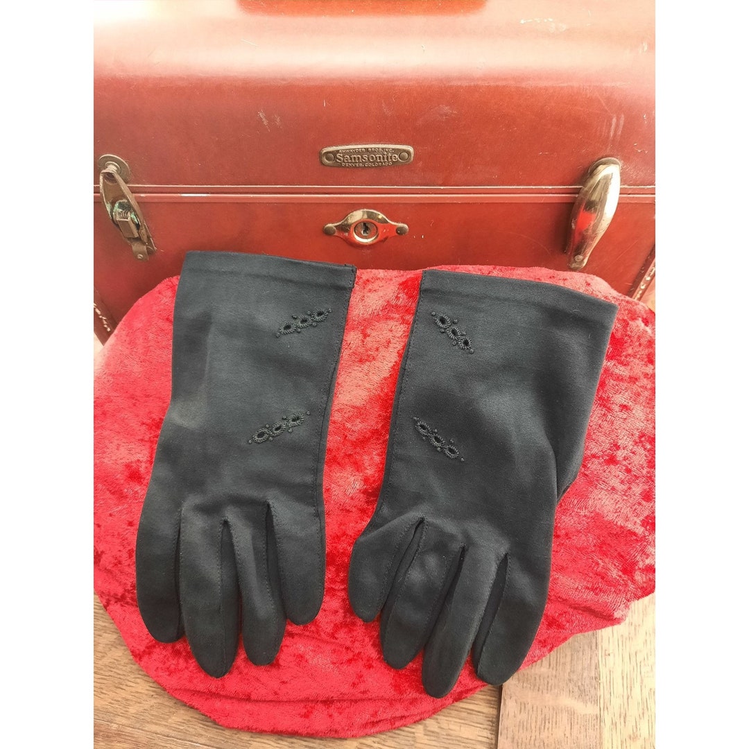 Vintage Womens Gloves by Grandoe Black Driving Gloves 1980s Sz 7 - Etsy