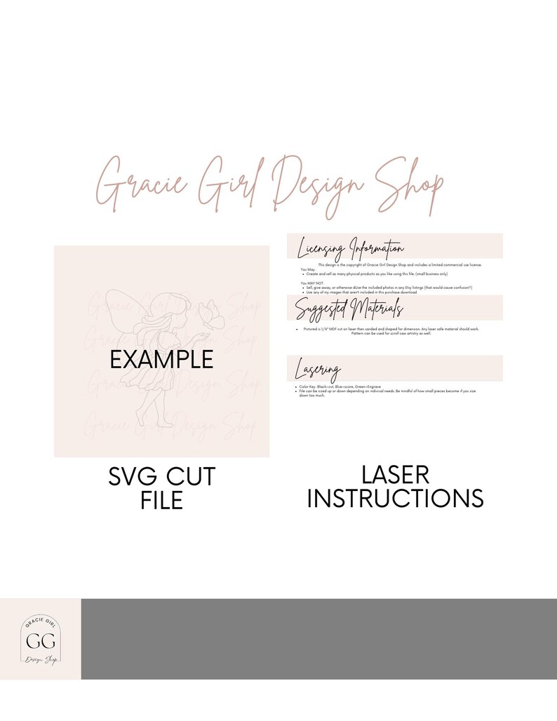 Single Line Fairy SVG – Laser Cut Template, Woodland Decor (digital ...