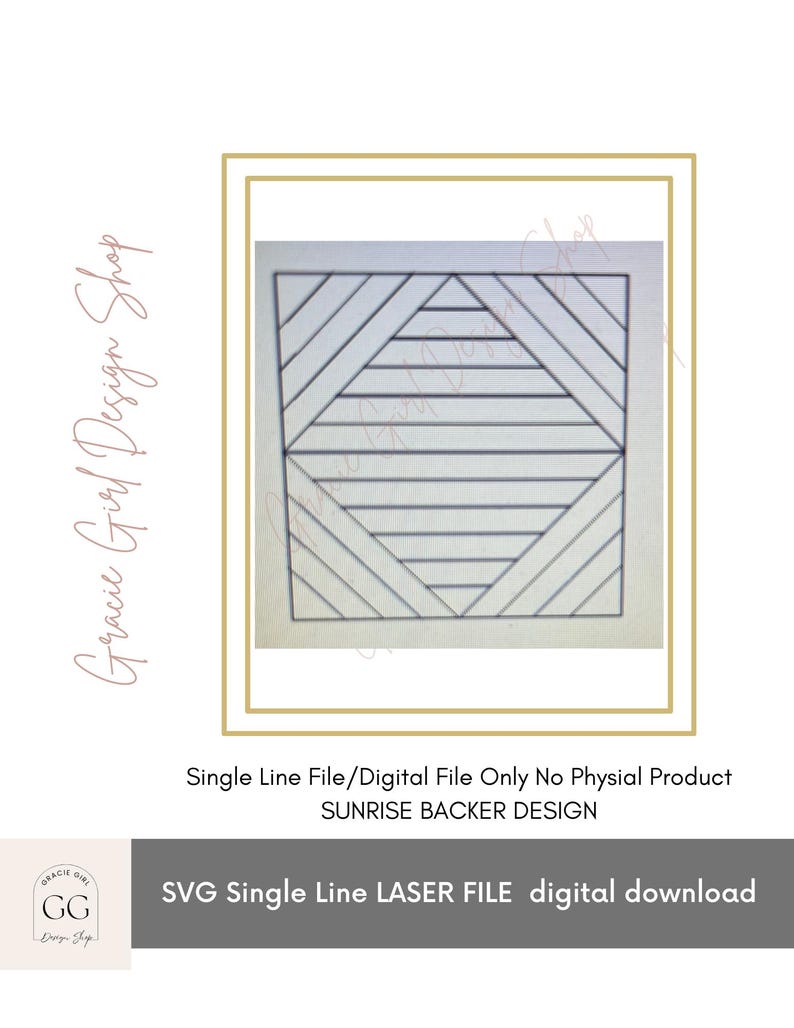 Sunrise Backer - Single Line - SVG - Backer for Laser Cut Designs ...