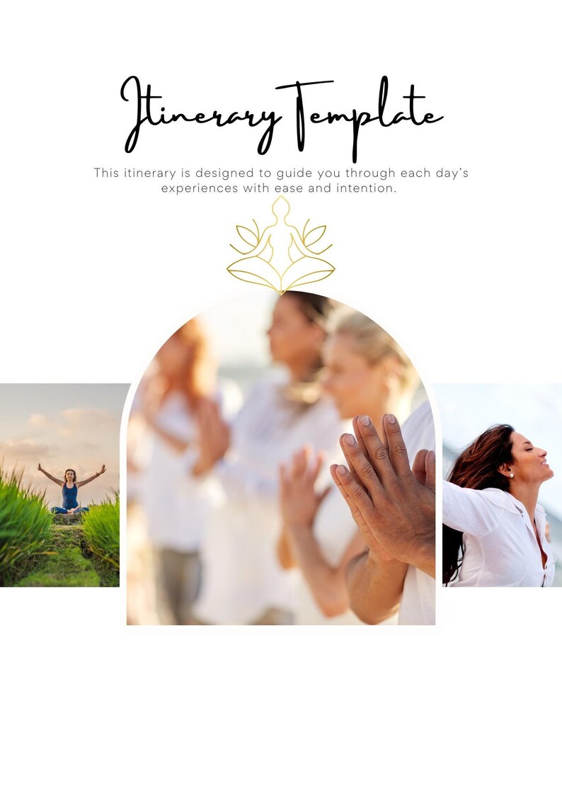 Retreat Itinerary Template for Your Guests: Digital Download - Etsy