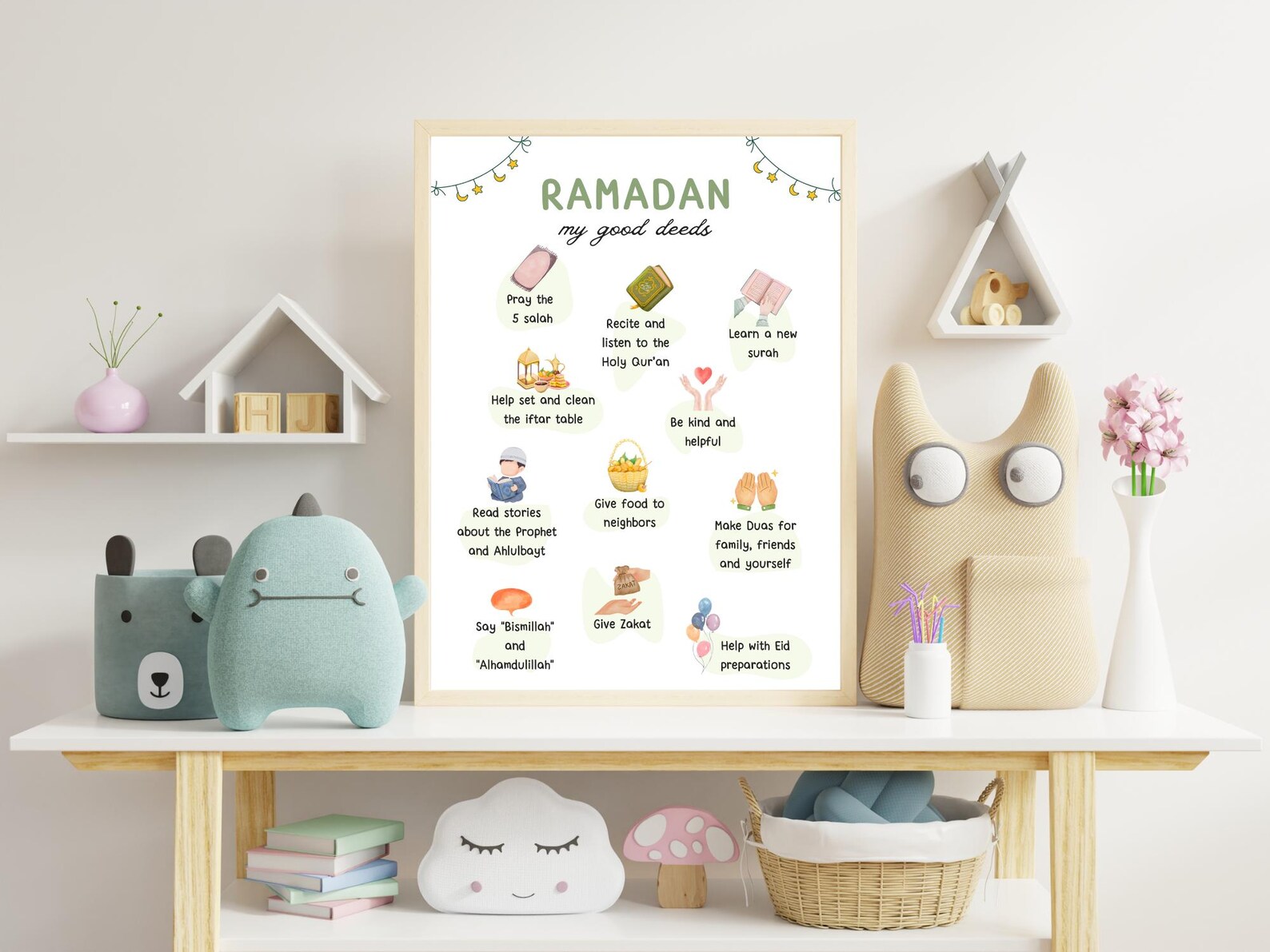 Ramadan Decorations Kids, Gifts Ramadan Children Print, Home Decor ...