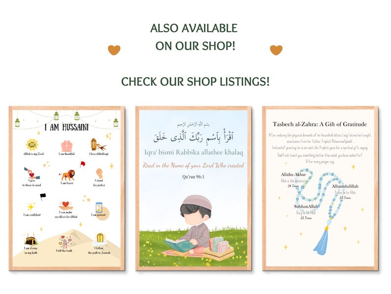 Shia Islamic Kids Wall Art, Ahlulbayt Shia Muslim Gift Baby, Shia ...