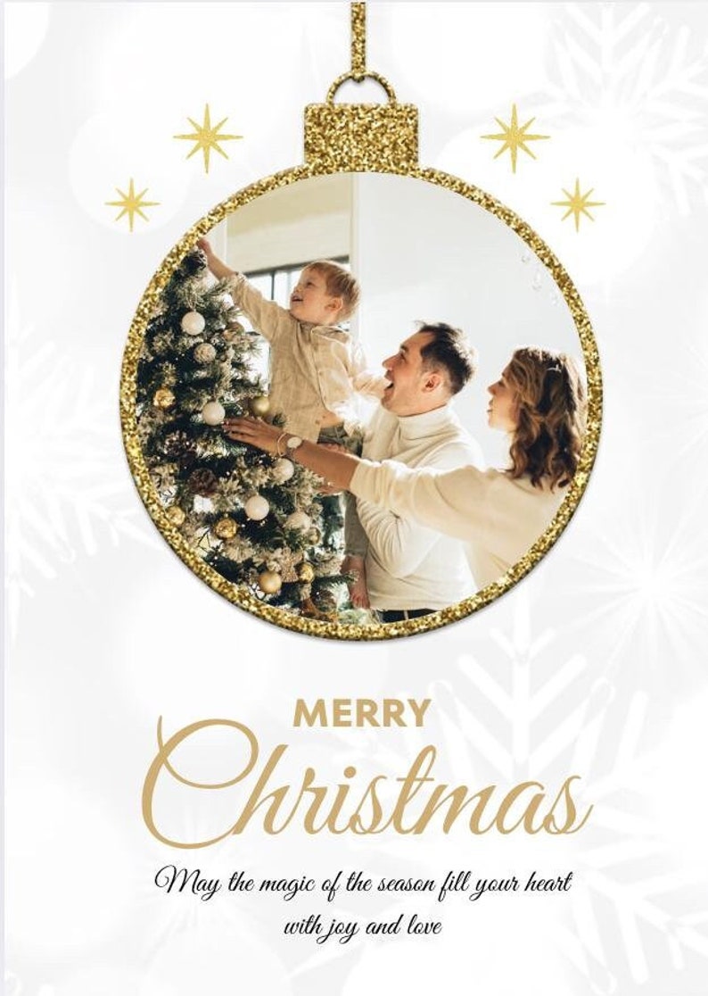 Editable Christmas Card - Etsy