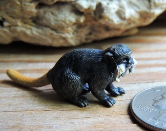 MINIATURE ANIMALS Capuchin Monkey Plastic Animal Figure Figurines ...