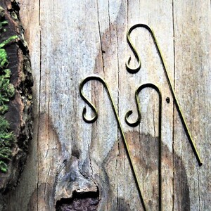 MINIATURE SHEPHERDS HOOK Mini Place Card Holder Escort Card Fairy Garden Crook Stake Hanger Wire ...