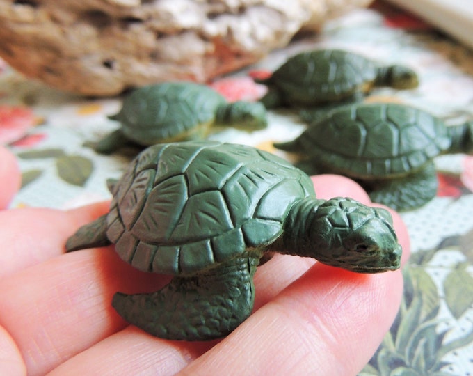 MINIATURE SNAPPING TURTLE Animal Figurine Figures Dollhouse Diorama ...