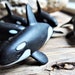 MINIATURE KILLER WHALE Orca Animal Figures Figurines Dollhouse Fairy ...