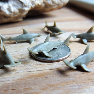 HAMMERHEAD SHARK MINIATURE Set Tiny Sea Animals Figurines Figures ...