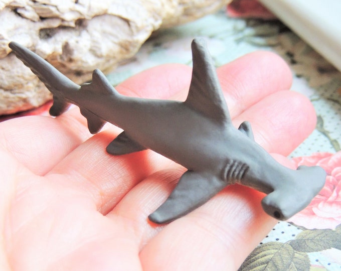 MINIATURE HAMMERHEAD SHARK Animals Figures Figurines Dollhouse | Etsy