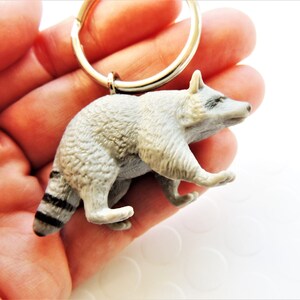 KEYCHAIN Key Chain RACCOON Key Ring Key Fob Animal Cute Fun Cool Unique ...