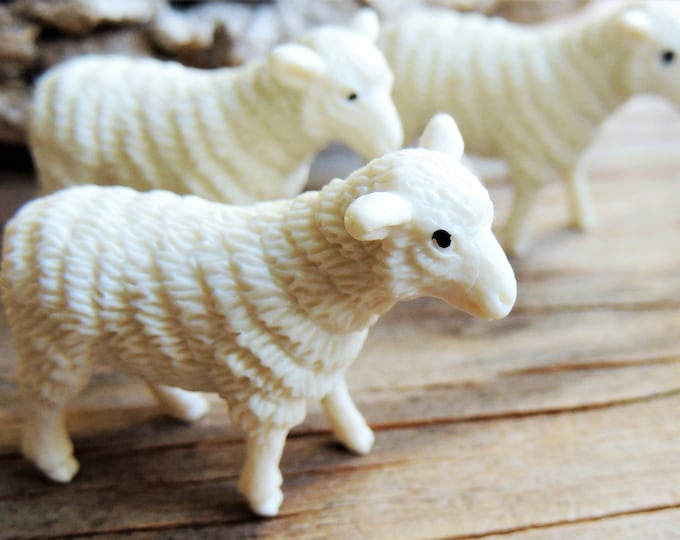 Sheep MINIATURES Animal Figures Figurines Farm Animals Dollhouse Fairy ...