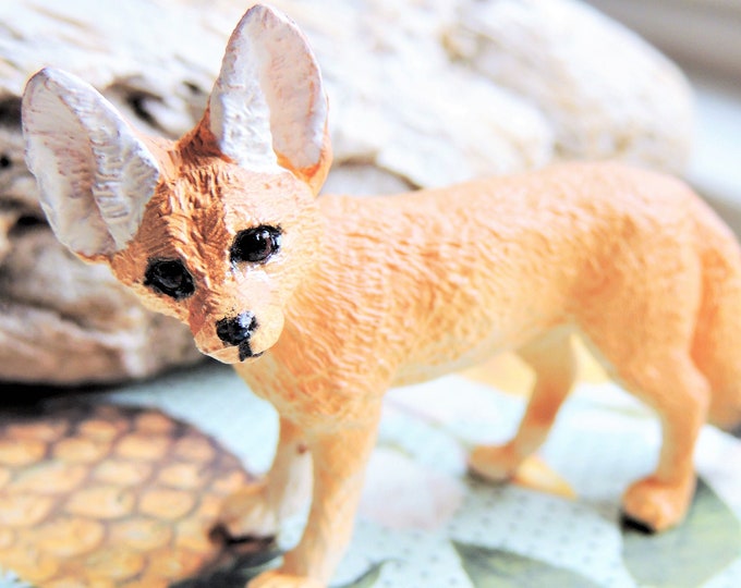 Large MINIATURE FENNEC FOX Animals Figure Figurine Diorama | Etsy