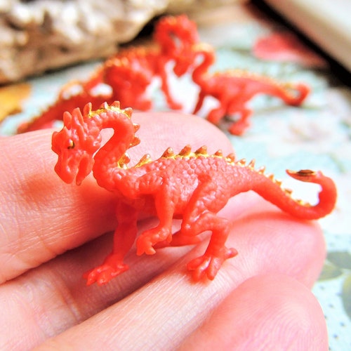Tiny MINIATURE Blue Dragon Figurine Mini Figures Dollhouse - Etsy