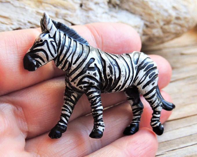 MINIATURE ZEBRA Animal Figurine Figure Fairy Garden Dollhouse - Etsy