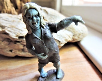 MINIATURE: Woman in Red Dress Zombie Figurine Mini Figure Dollhouse ...