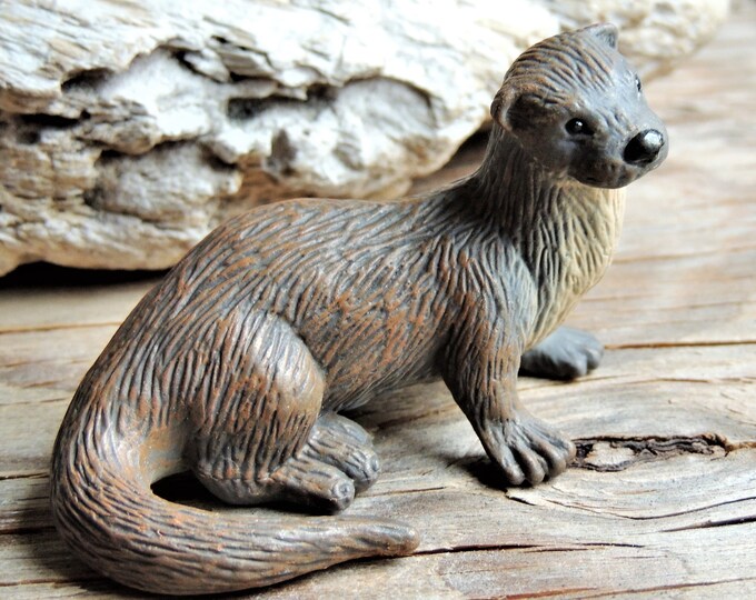 Large MINIATURE RIVER OTTER Animals Figure Figurine Dollhouse - Etsy