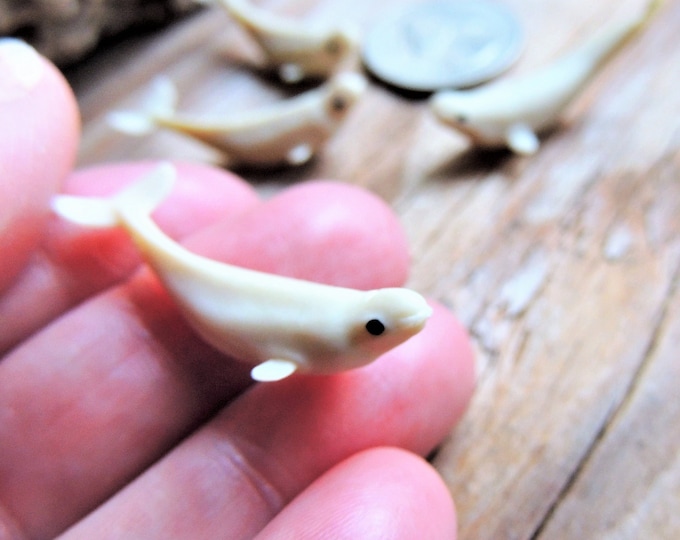 Tiny MINIATURE BELUGA WHALE Animal Figurine Mini Figure Dollhouse ...