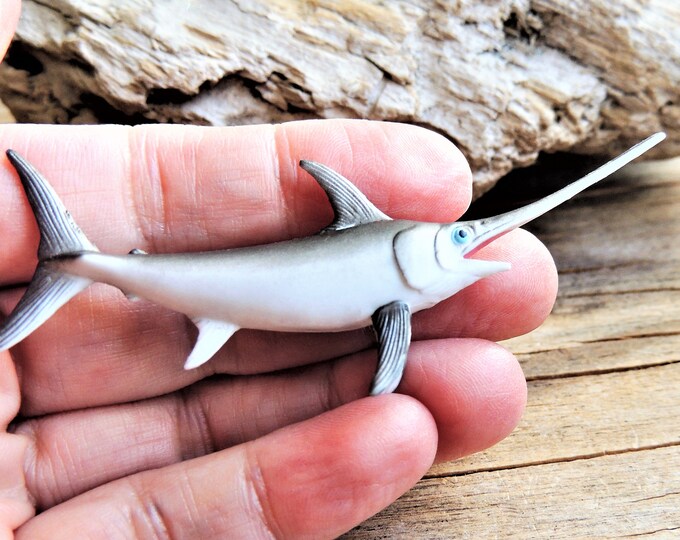 MINIATURE SWORDFISH Animal Figurines Figure Dollhouse Fairy Garden ...