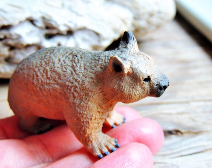 Large MINIATURE WOMBAT Animals Figures Figurines Dollhouse Fairy Garden ...