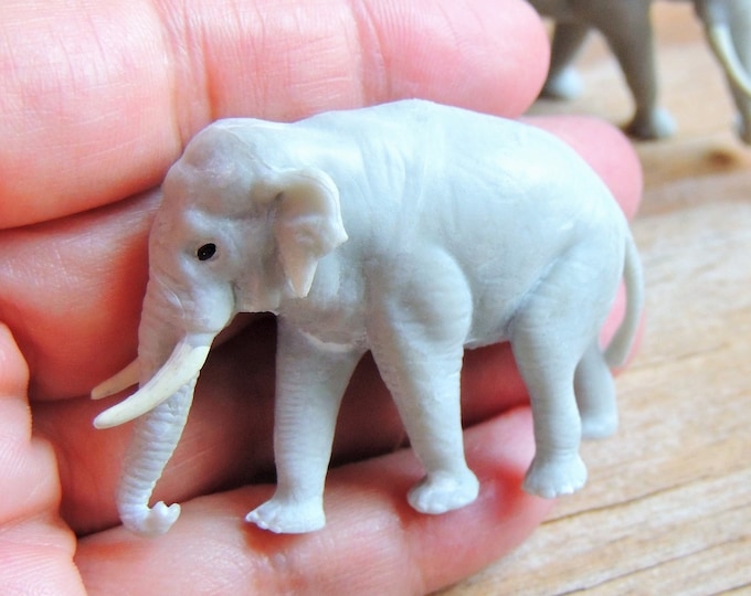 MINIATURE ASIAN ELEPHANT Animal Figurines Figures Fairy Garden ...