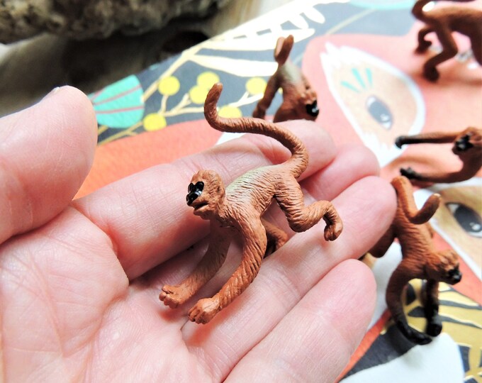 MINIATURE ANIMALS Spider Monkey Plastic Animal Figure | Etsy