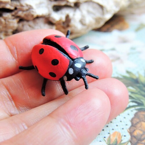 MINIATURE LADYBUG Animals Insect Figures Figurine Fairy Garden - Etsy