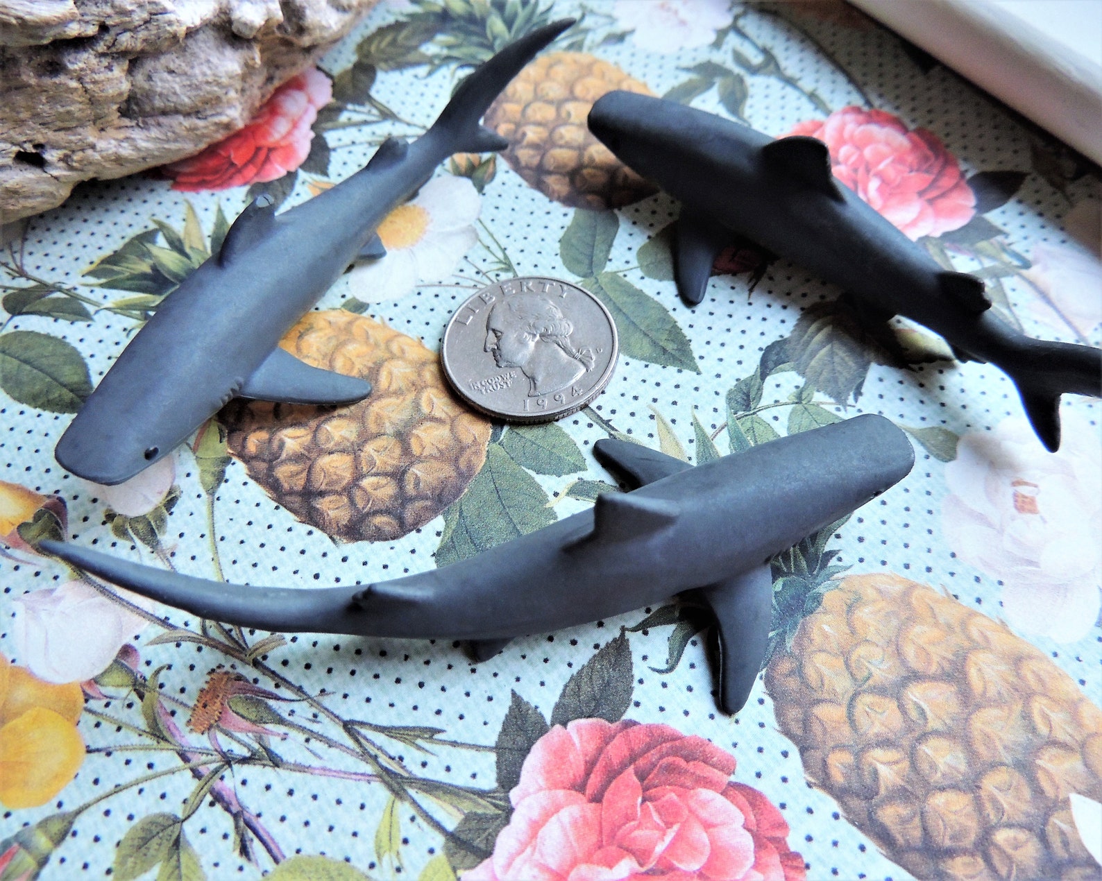 MINIATURE TIGER SHARK Animals Figures Figurines Dollhouse | Etsy