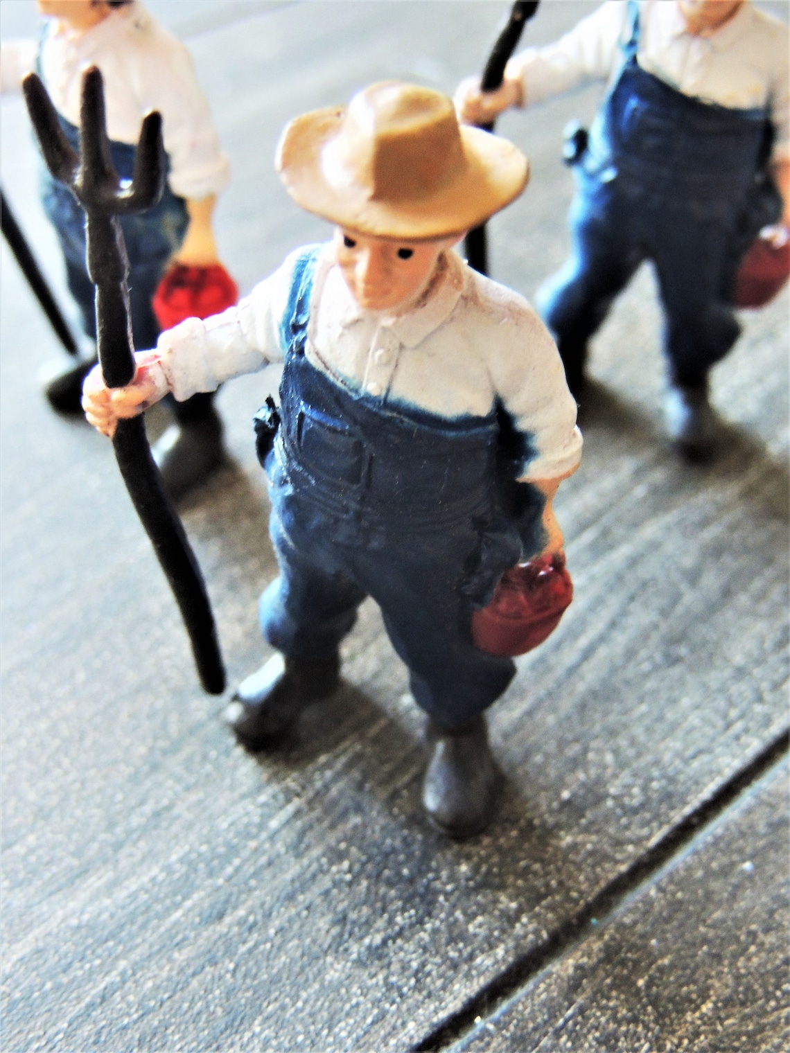 MINIATURE FARMER With Pitchfork Person Plastic Figures - Etsy