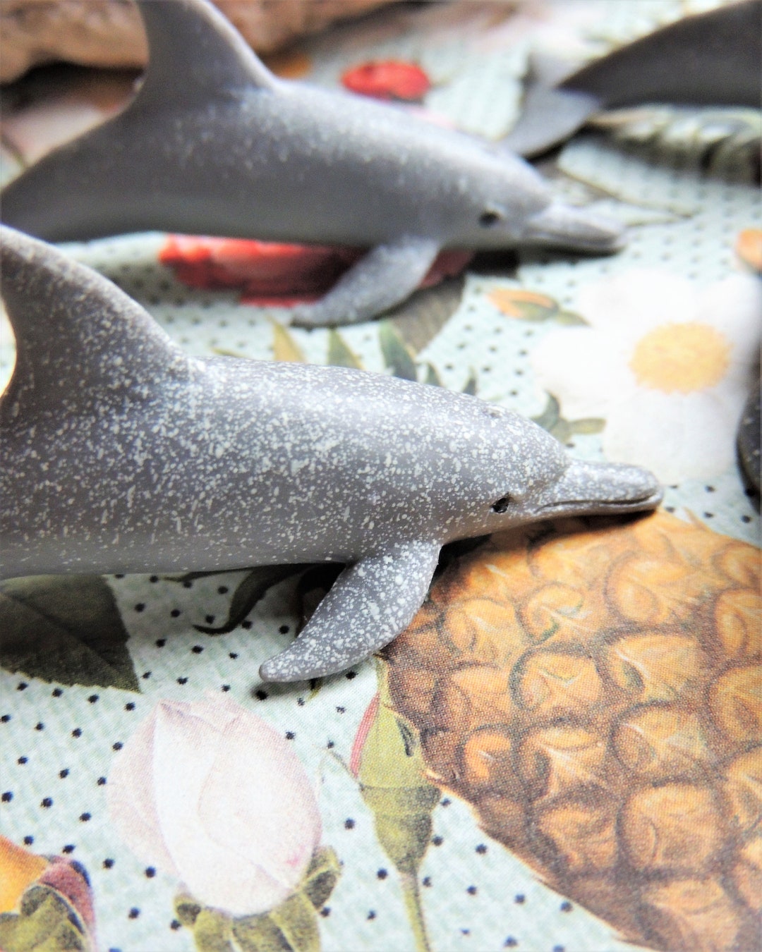 MINIATURE Animals Spotted Dolphin Figure Figurine Dollhouse Fairy ...