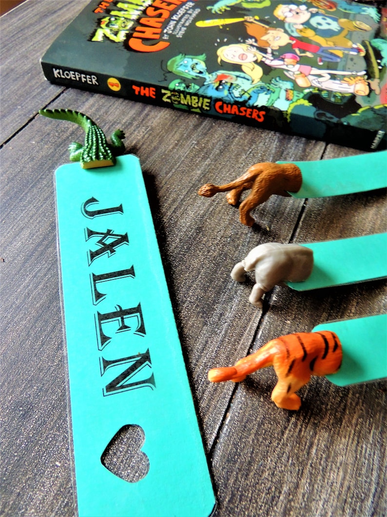 UNIQUE BOOKMARKS Fun Bookmark for Kids Children Safari Animal Butts ...