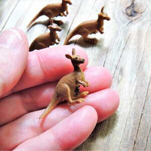 Set of MINIATURE Kangaroo Animals Figurine Figures Fairy Garden ...