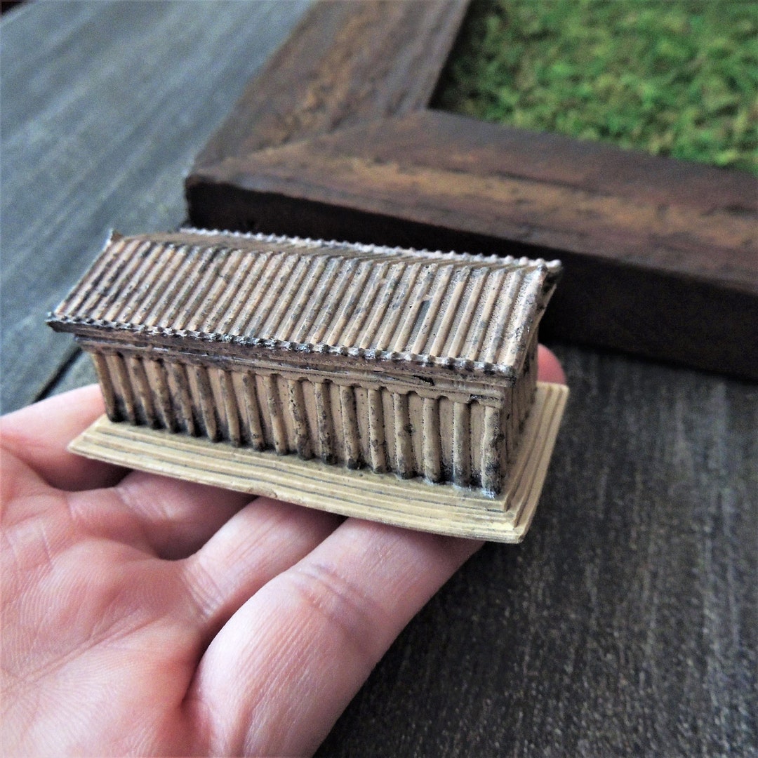 MINIATURE BUILDINGS PARTHENON Landmark Replica Plastic Figures ...